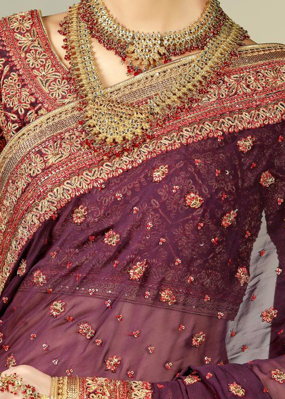 Deep Purple Marori Saree