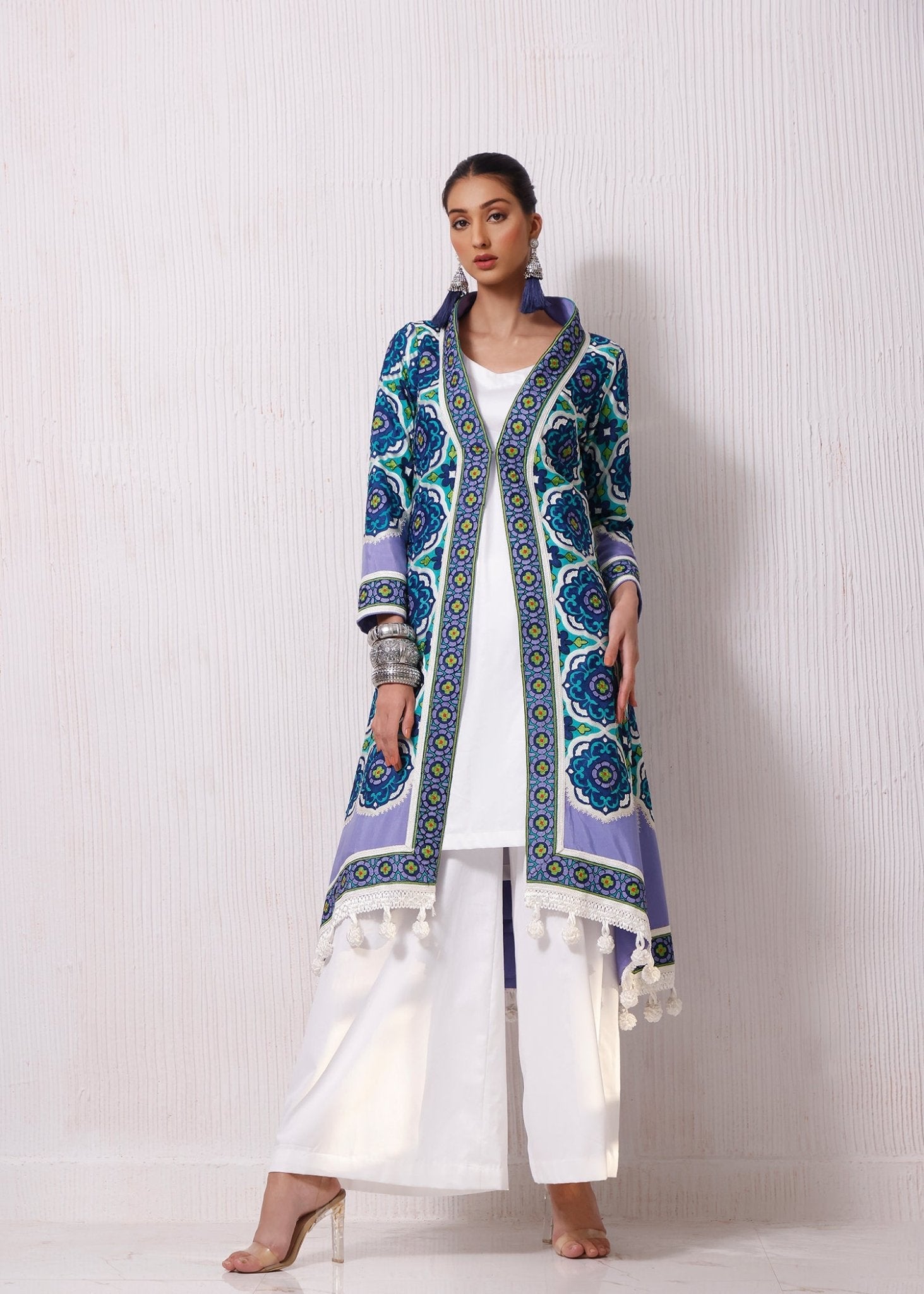 Reem Silk Embroidered Kurta - Multi | Rizwan Beyg